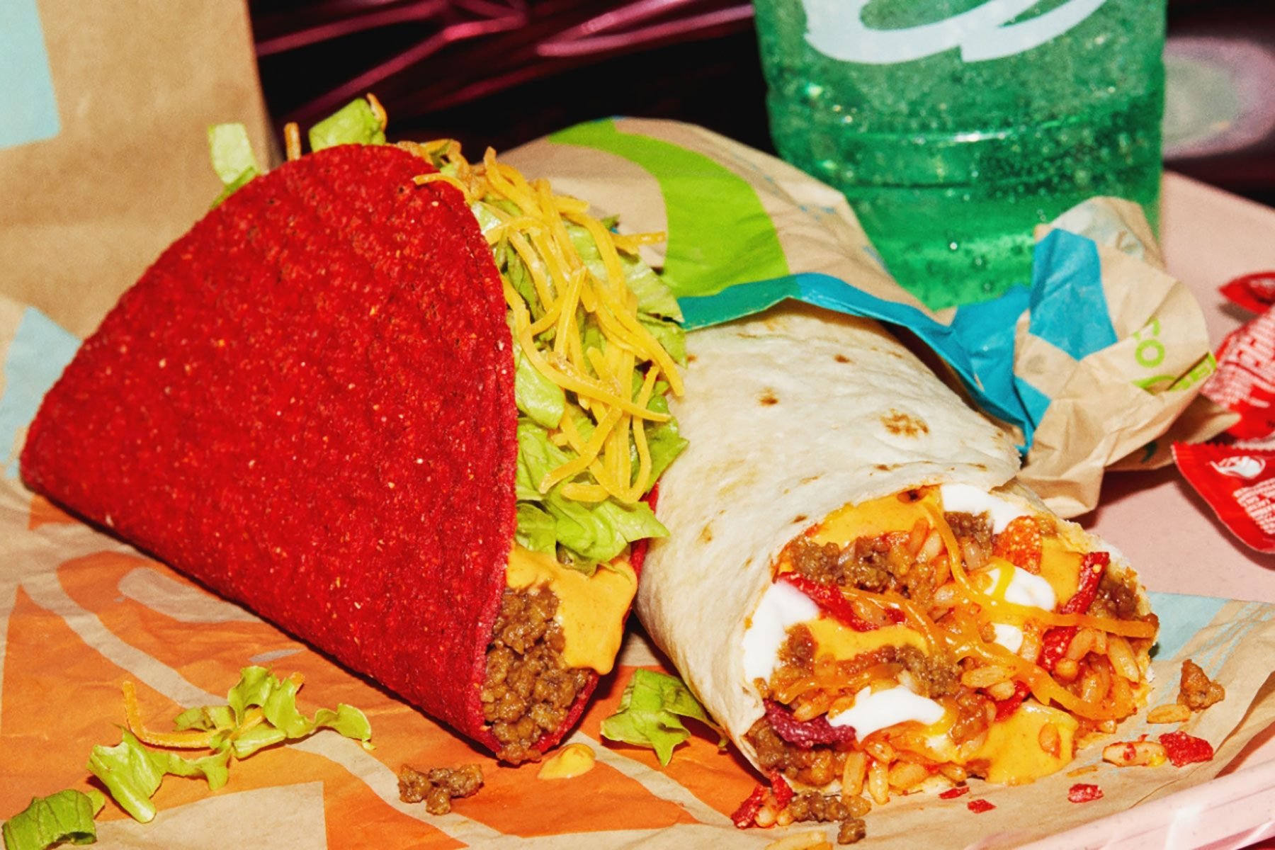Taco Bell Volcano Menu [Burrito, Taco, Sauce]